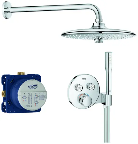Grohe Grohtherm SmartControl concealed shower system, with Euphoria 260 ...
