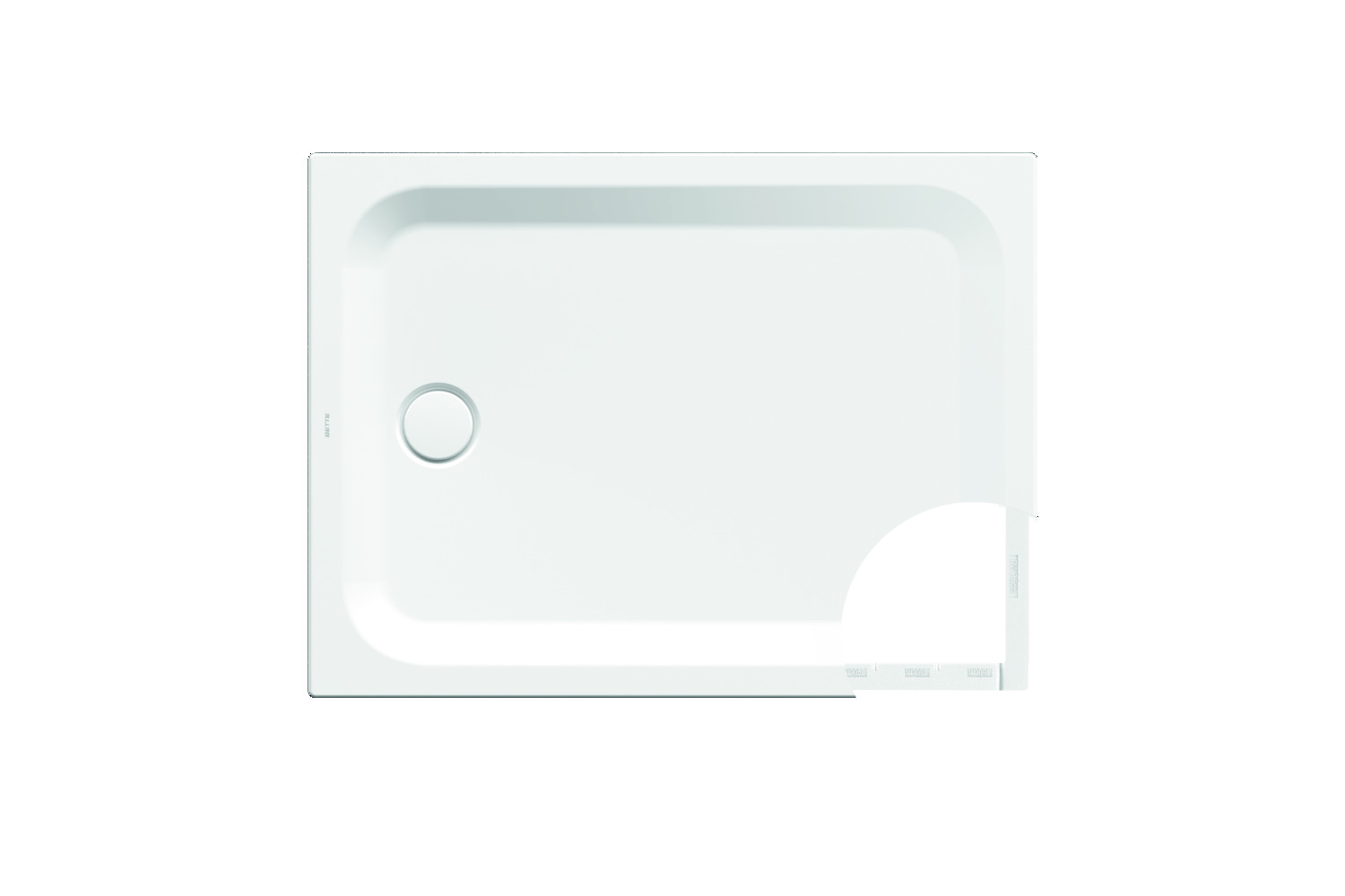 BetteUltra receveur de douche rectangulaire avec support de baignoire ...