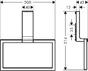 hansgrohe AXOR UNIVERSAL Rectangular Handtuchring, Metall, schwenkbar, 42623